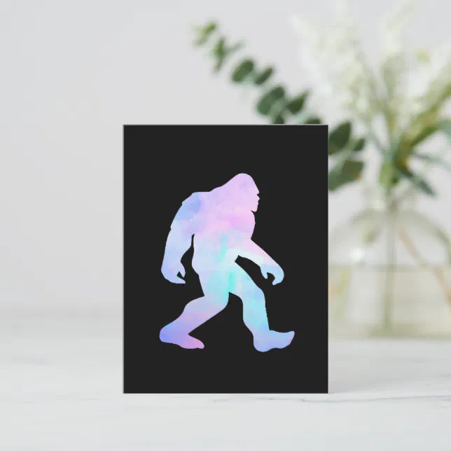 Watercolor Bigfoot Postcard | Zazzle