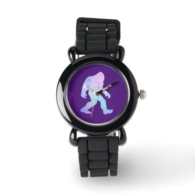Watercolor Bigfoot Watch | Zazzle