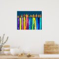 Watercolor birthday candles poster | Zazzle