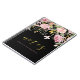 Watercolor Blooms | Pink and Gold Floral on Black Notebook | Zazzle