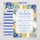 Watercolor Blue and Yellow Flowers Graduation Invitation | Zazzle