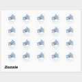 Watercolor Blue Baby Booties Baby Shower Classic Round Sticker | Zazzle