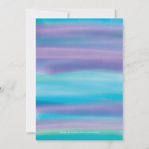 Watercolor Blue Evening Sky Birthday Party Invite | Zazzle