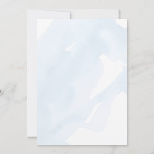 Watercolor blue floral baby shower invitation | Zazzle