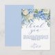 Watercolor Blue Hydrangea Script Thank You Card | Zazzle
