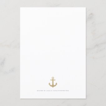 Watercolor Blue Nautical White Insert Card | Zazzle
