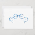 Watercolor Blue Ribbon Baby Shower Invitation | Zazzle