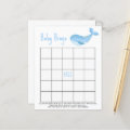 Watercolor blue whale - Baby shower bingo game | Zazzle