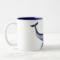 Watercolor Blue Whale Two-Tone Coffee Mug | Zazzle