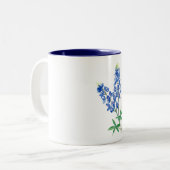 Watercolor Bluebonnets Two-Tone Coffee Mug | Zazzle