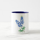 Watercolor Bluebonnets Two-Tone Coffee Mug | Zazzle