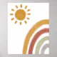 Watercolor Boho Rainbow and Sun Poster | Zazzle