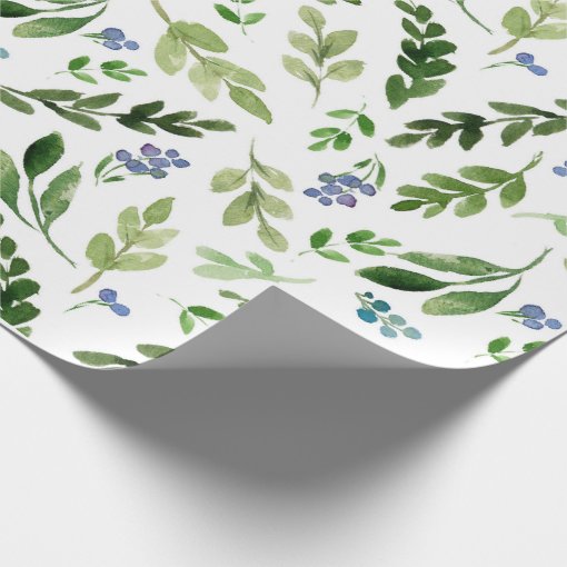 Watercolor Botanical Wrapping Paper | Zazzle