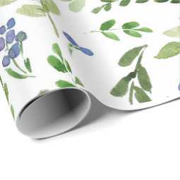 Watercolor Botanical Wrapping Paper | Zazzle