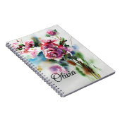 Watercolor Bouquet of Pink Flowers Notebook | Zazzle