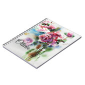 Watercolor Bouquet of Pink Flowers Notebook | Zazzle