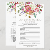 Watercolor Bouquet "What's In Your Purse" Game | Zazzle