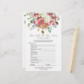 Watercolor Bouquet "What's In Your Purse" Game | Zazzle