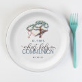 Watercolor Boy First Holy Communion Paper Plates | Zazzle
