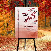 Watercolor branch Japandi wedding welcome sign | Zazzle