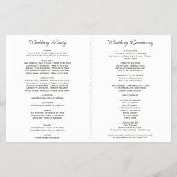 Watercolor Burgundy Floral Bouquet Wedding Program | Zazzle