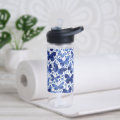 Watercolor Butterfly Blue Water Bottle | Zazzle