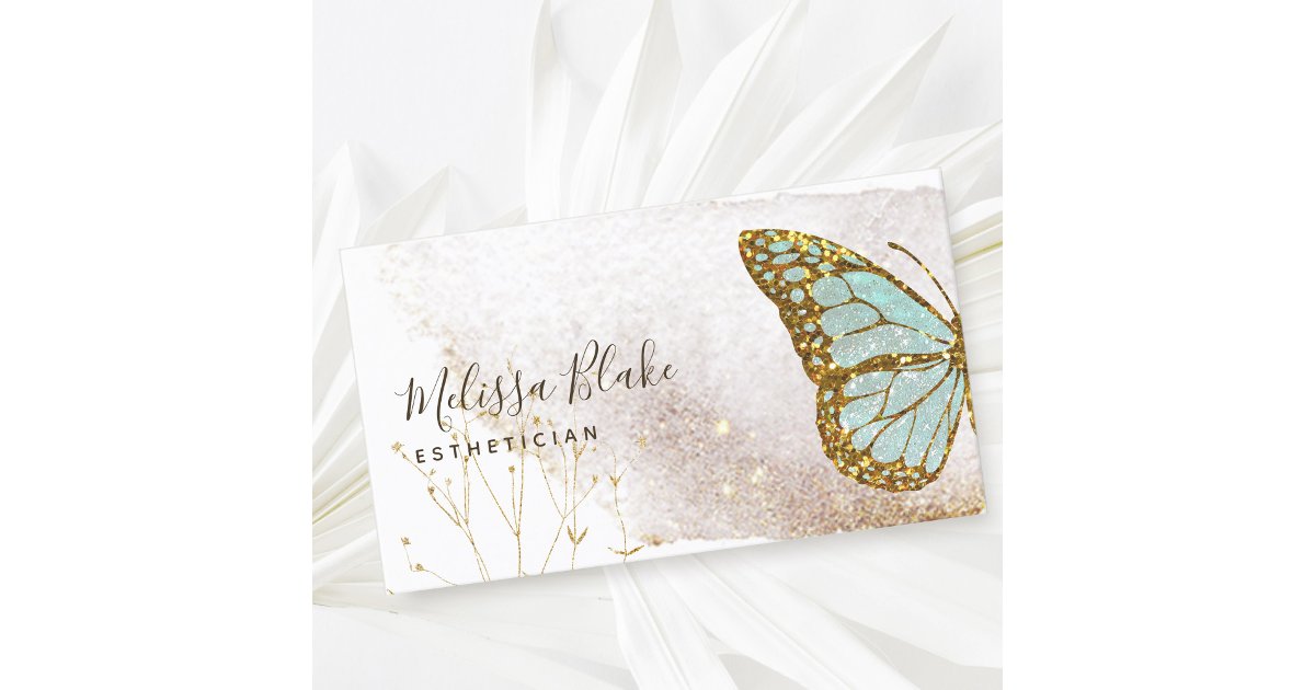 watercolor butterfly logo business card | Zazzle