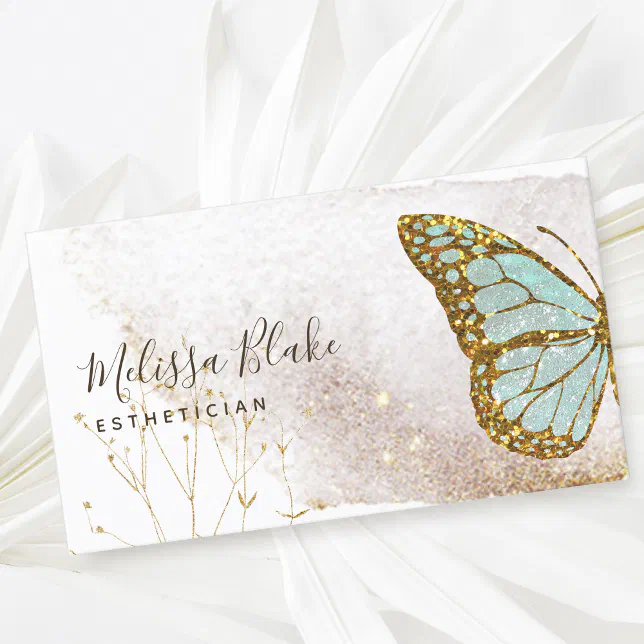 watercolor butterfly logo business card | Zazzle