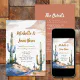 Watercolor Cactus Desert All in One Wedding Invitation | Zazzle
