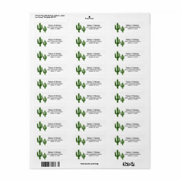 Watercolor Cactus Greenery Return Address Label | Zazzle