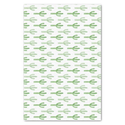 Watercolor Cactus Pattern Tissue Paper | Zazzle