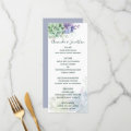 Watercolor Cactus Succulents Wedding Menu | Zazzle