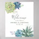 Watercolor Cactus Succulents Wedding Welcome Poster | Zazzle