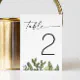 Watercolor Cactus Wedding | Elegant Modern Desert Table Number | Zazzle