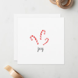 Watercolor Candy Canes Note Card | Zazzle