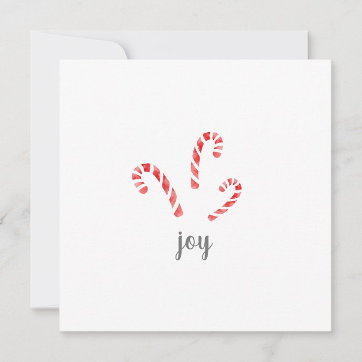 Watercolor Candy Canes Note Card | Zazzle