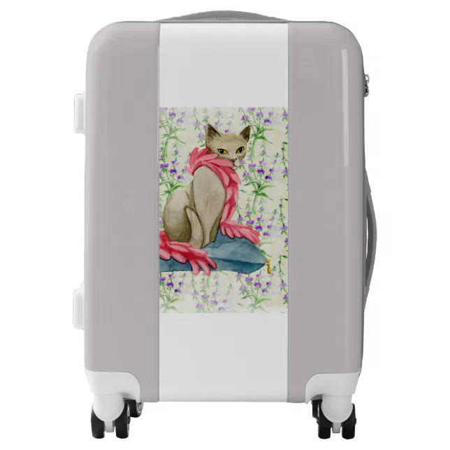 Watercolor Cat Design Luggage | Zazzle