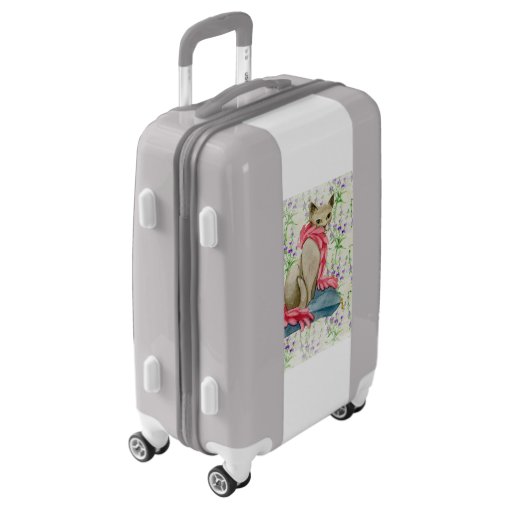 Watercolor Cat Design Luggage | Zazzle