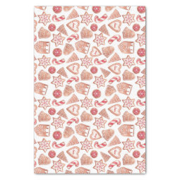 Watercolor Christmas Cookies Pattern Holiday Tissue Paper | Zazzle