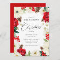 Watercolor Christmas Greenery Invitation | Zazzle