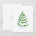 Watercolor Christmas Tree Note Card | Zazzle