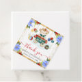 Watercolor Circus Monkey Train Floral Birthday Favor Tags | Zazzle