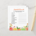 Watercolor Citrus Baby Shower Word Scramble Game | Zazzle