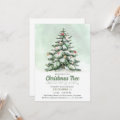Watercolor Classic Christmas Tree Decorating Party Invitation | Zazzle