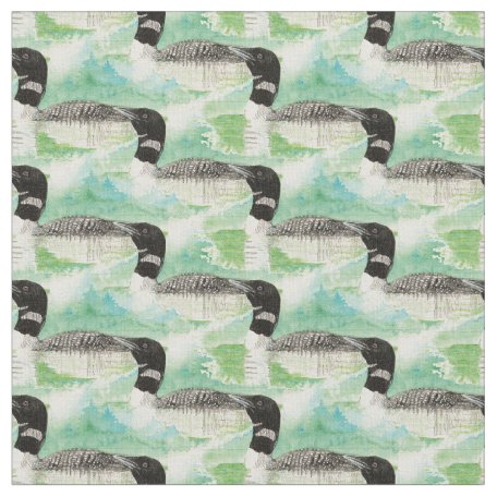 Loon Fabric | Zazzle