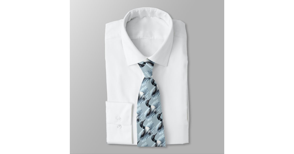 Watercolor Common Loon Birds Nature Art Neck Tie | Zazzle