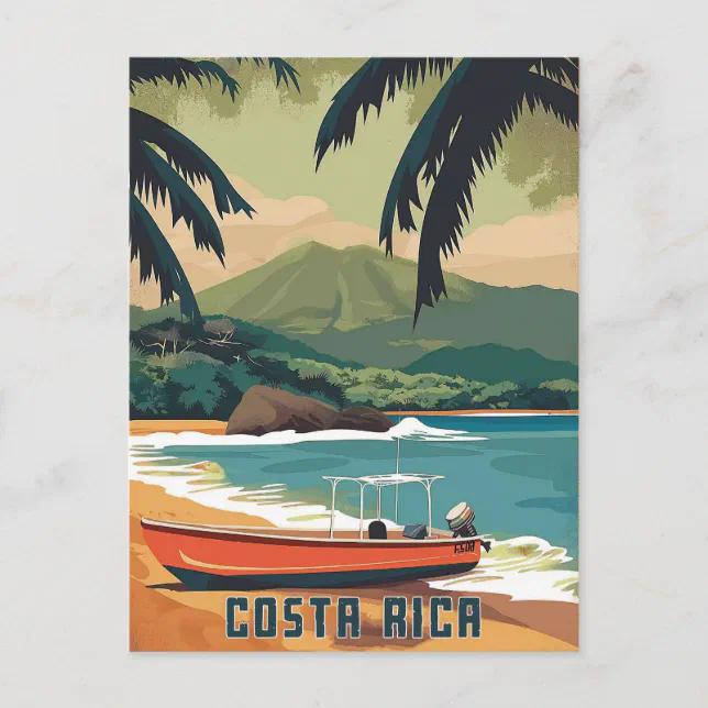 Watercolor Costa Rica Postcard | Zazzle