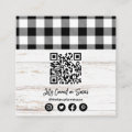Watercolor Cow Farmhouse Floral QR code Square Business Card | Zazzle