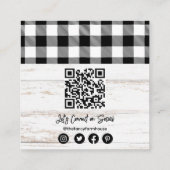 Watercolor Cow Farmhouse Floral QR code Square Business Card | Zazzle