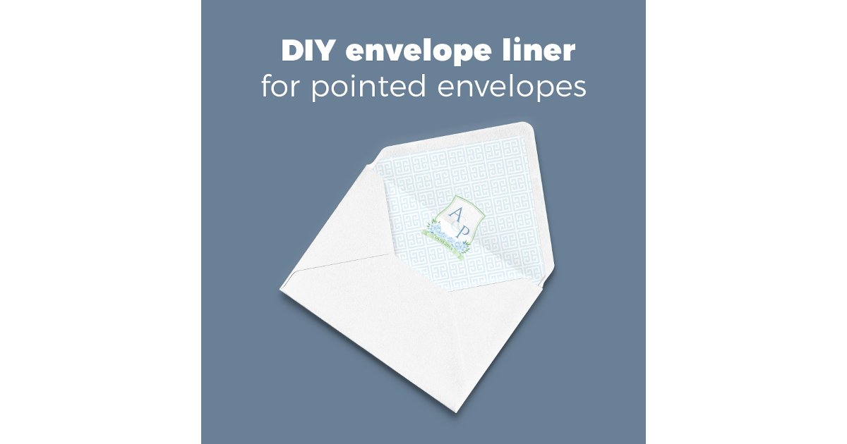 Watercolor Crest Budget Wedding A7 Envelope Liner Notepad | Zazzle